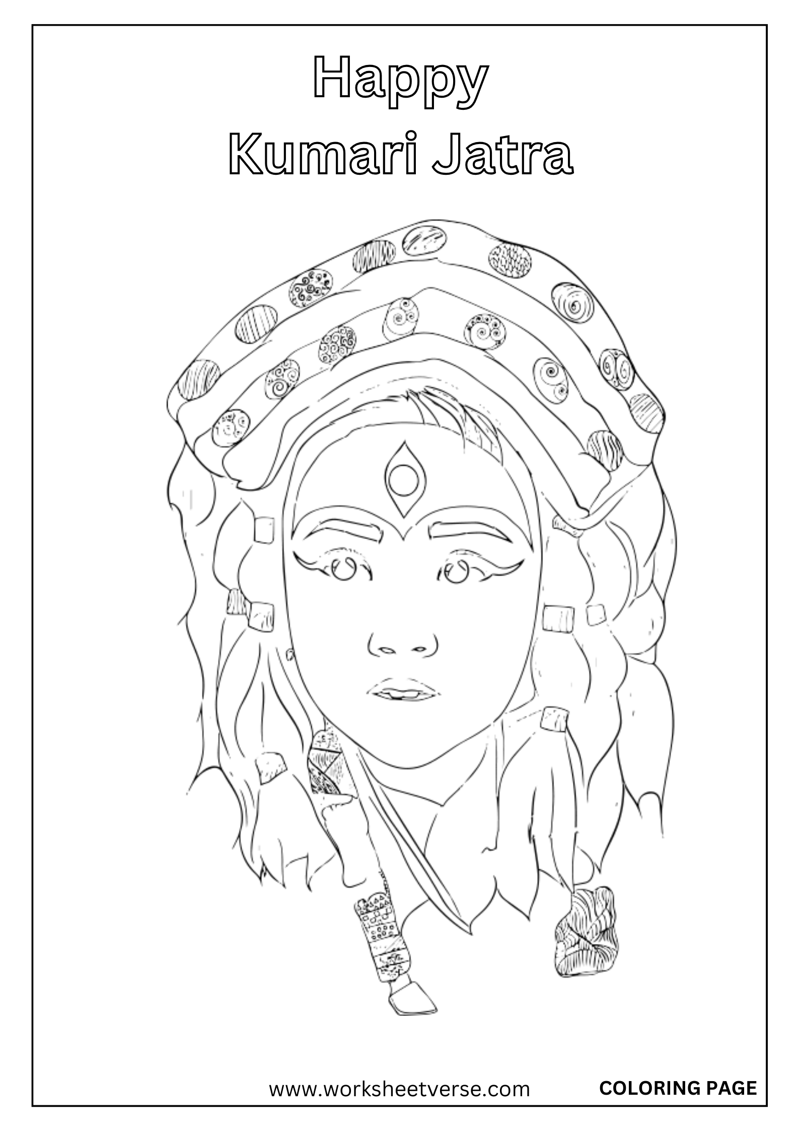 Coloring page of Kumari